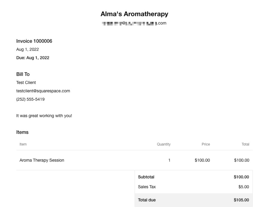 Sending invoices with Acuity Scheduling – Acuity Scheduling Help Center